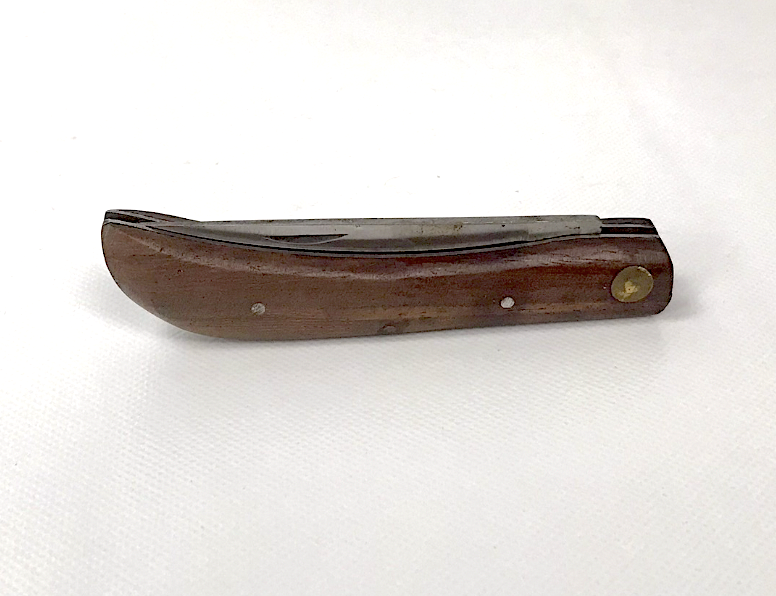 Traditional Curved Wood Handle Pocket Knife | Purchase Reproduction ...