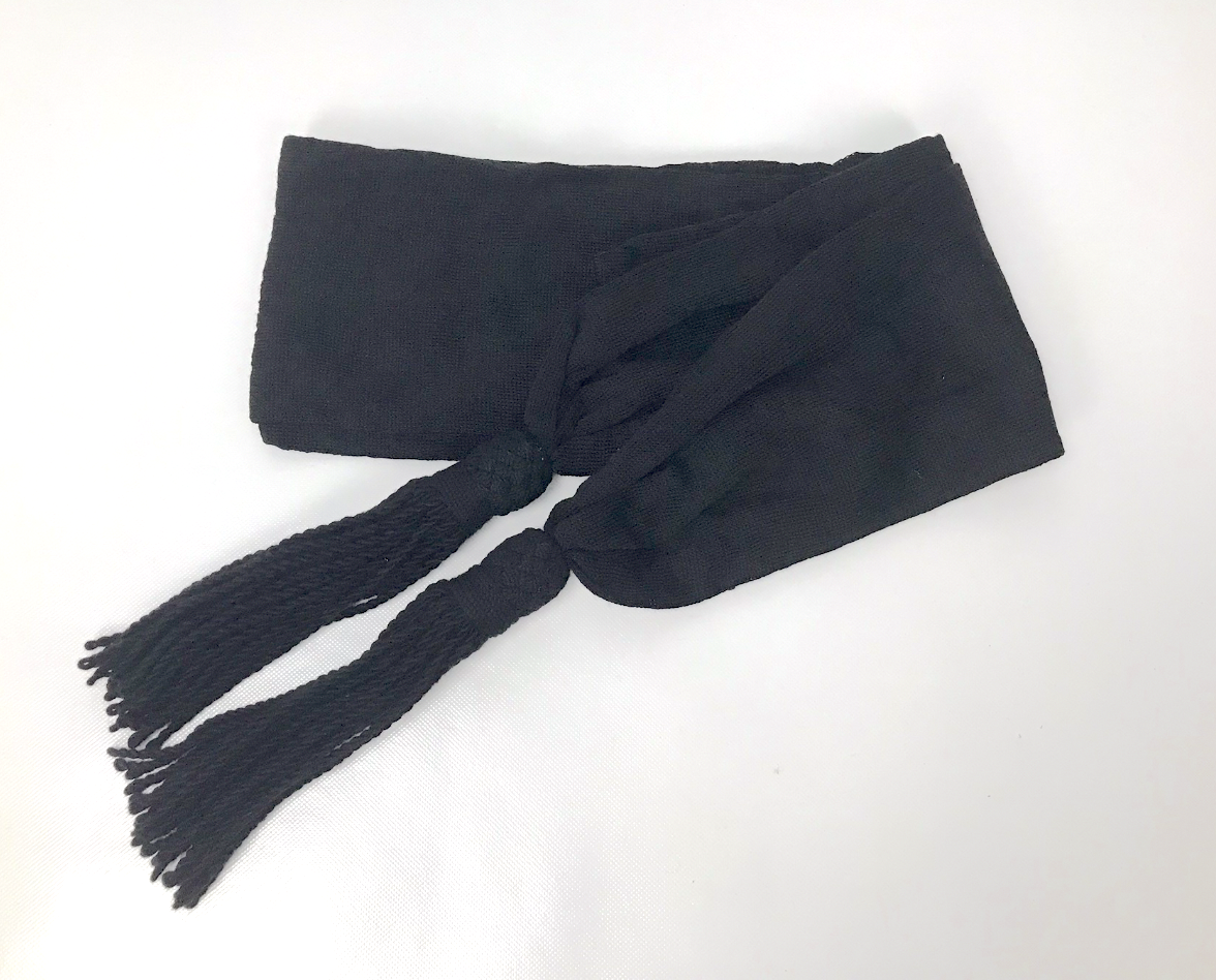 Wool Sash - Black Color | Veteran Arms From Muzzleloading Era