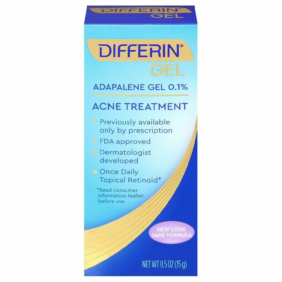 Differin Gel Adapalene Gel 0.1% Acne Treatment 0.5 oz
