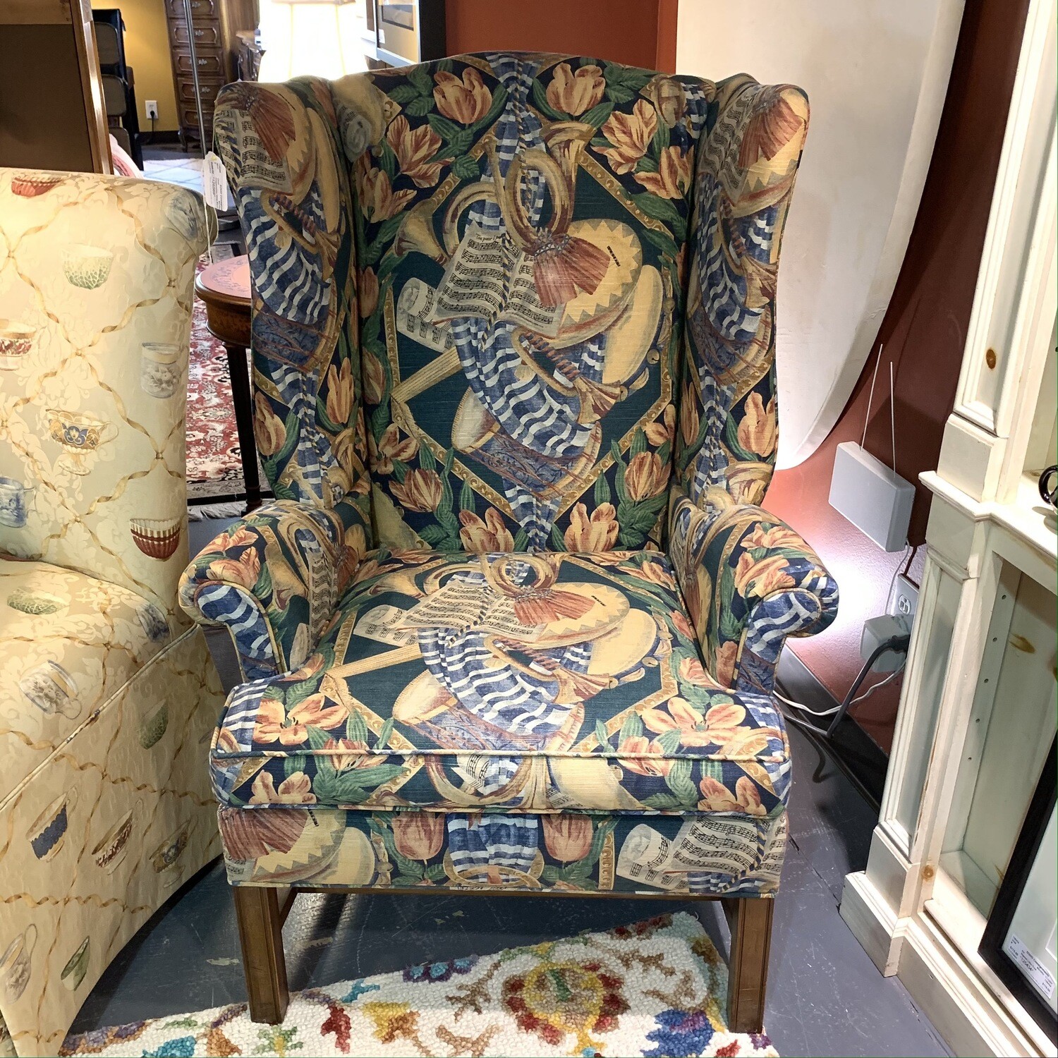 Chippendale Wing Back Chair