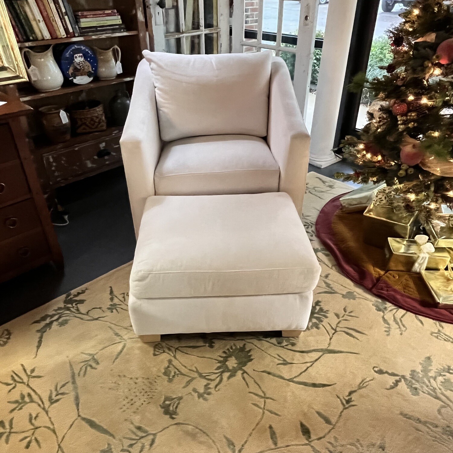 Maiden Home "Sullivan" Chair with Rectangular Ottoman