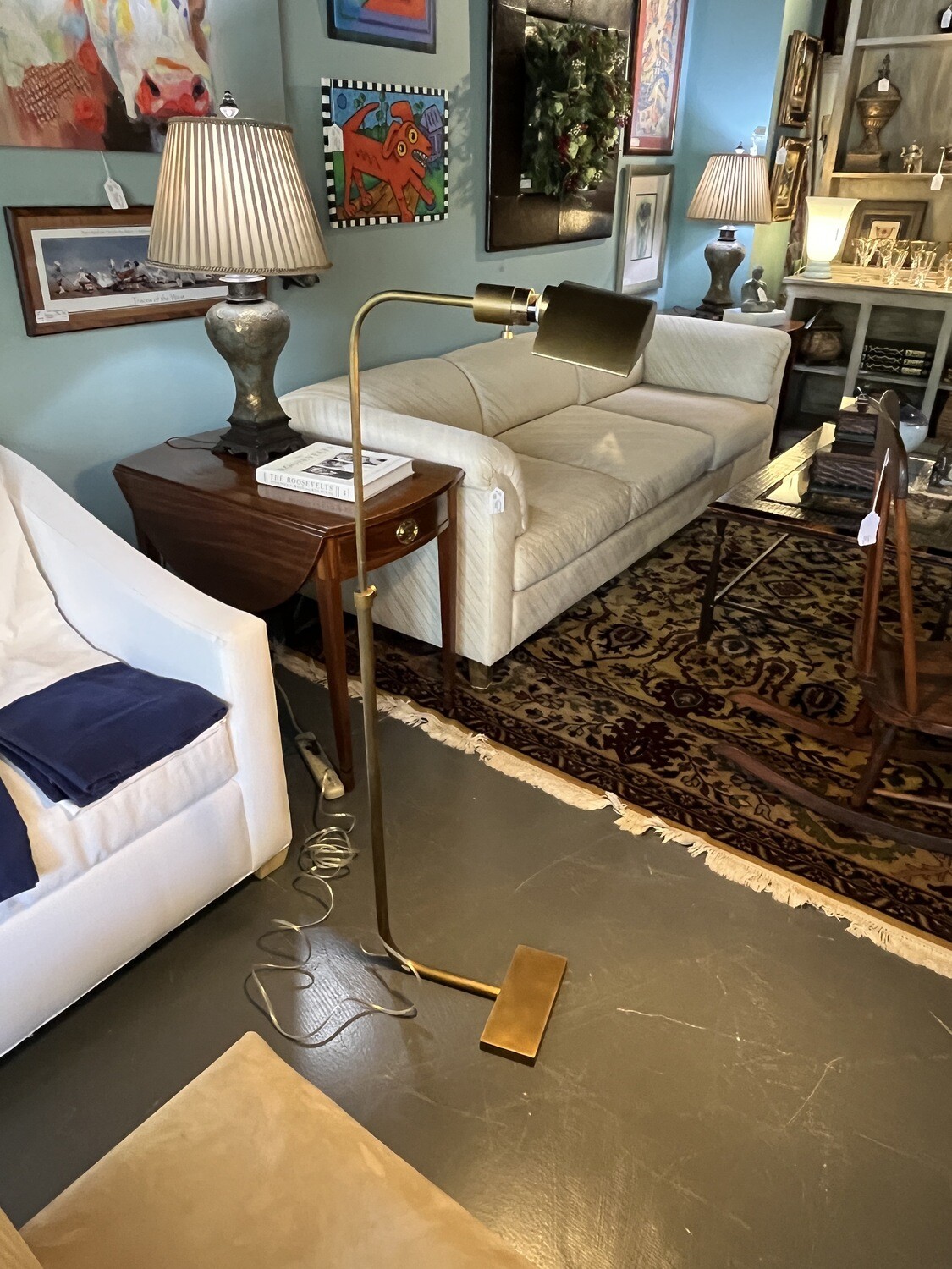 Restoration Hardware Adjustable Height Floor Lamp