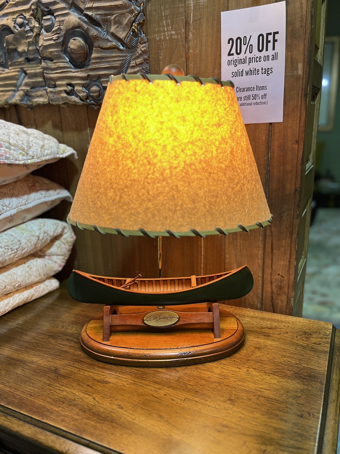 Bob Timberlake Canoe Lamp