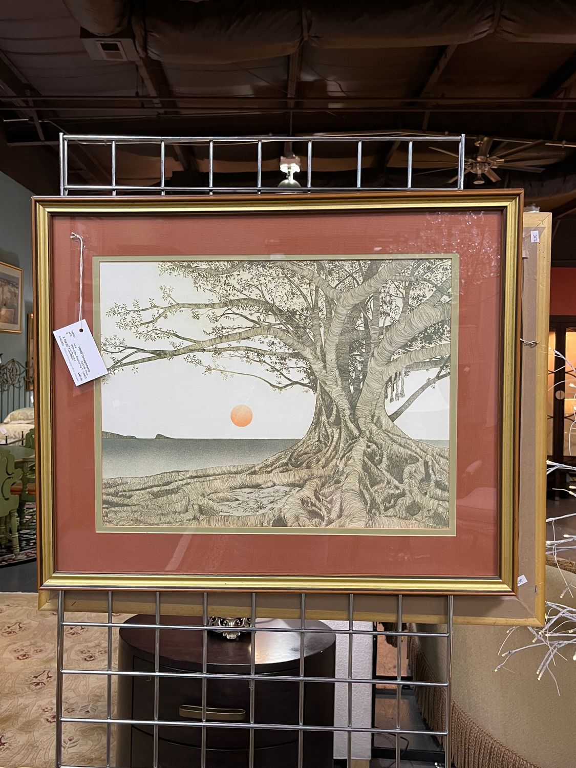 Art - Midcentury Modern Lithograph - Tropical Fig Tree