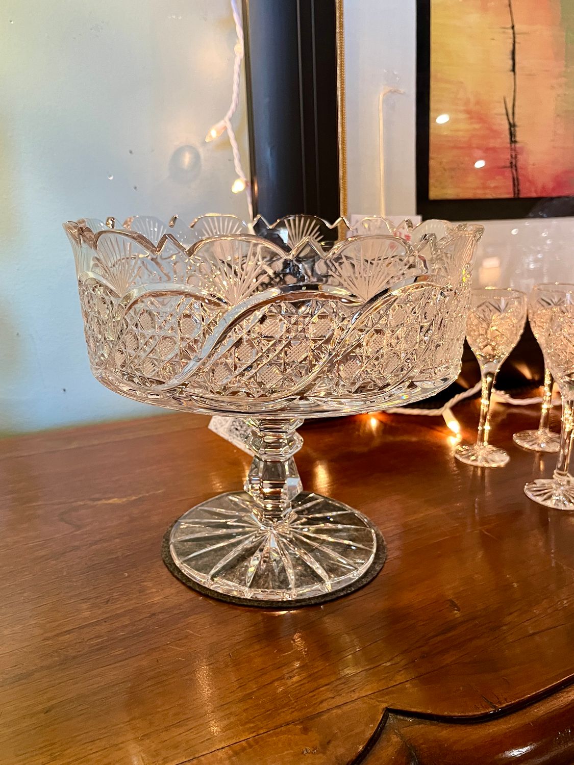 Hand-cut Crystal Compote