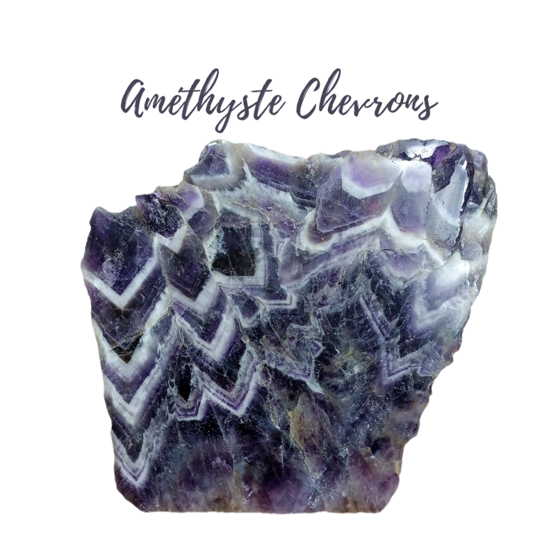 Améthyste chevron - semi polie - 1.220 kg