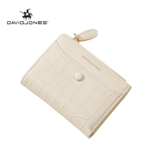 David Jones White Crocodile Leather Pattern Wallet DJ897J
