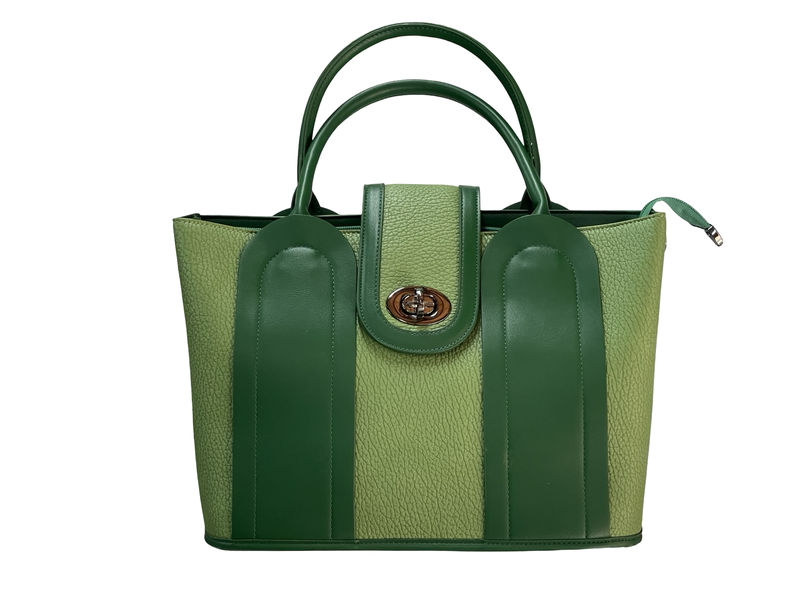 Elegant Green Structured BAGCO Tote Handbag – Timeless Style, Everyday ...