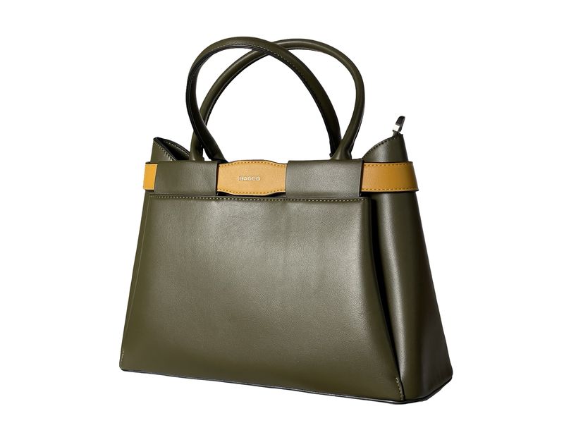 BAGCO Olive Green Women’s Handbag – Vegan Leather Tote -BX012504042T