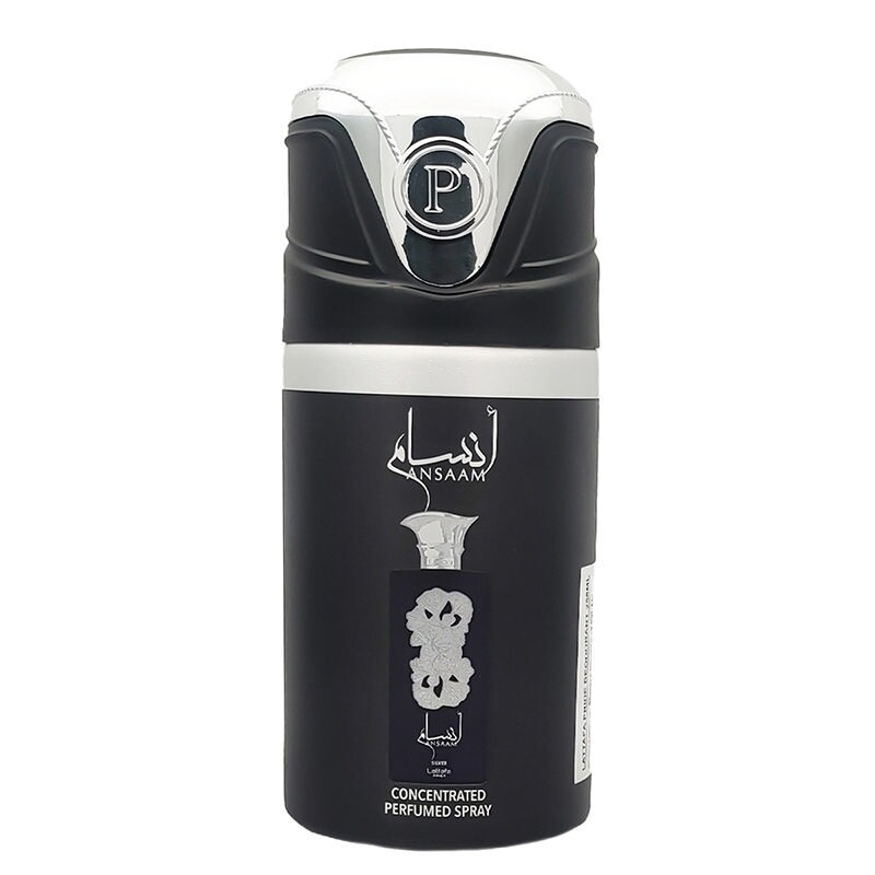 LATTAFA BODY SPRAY ANSAM SILVER 250ML