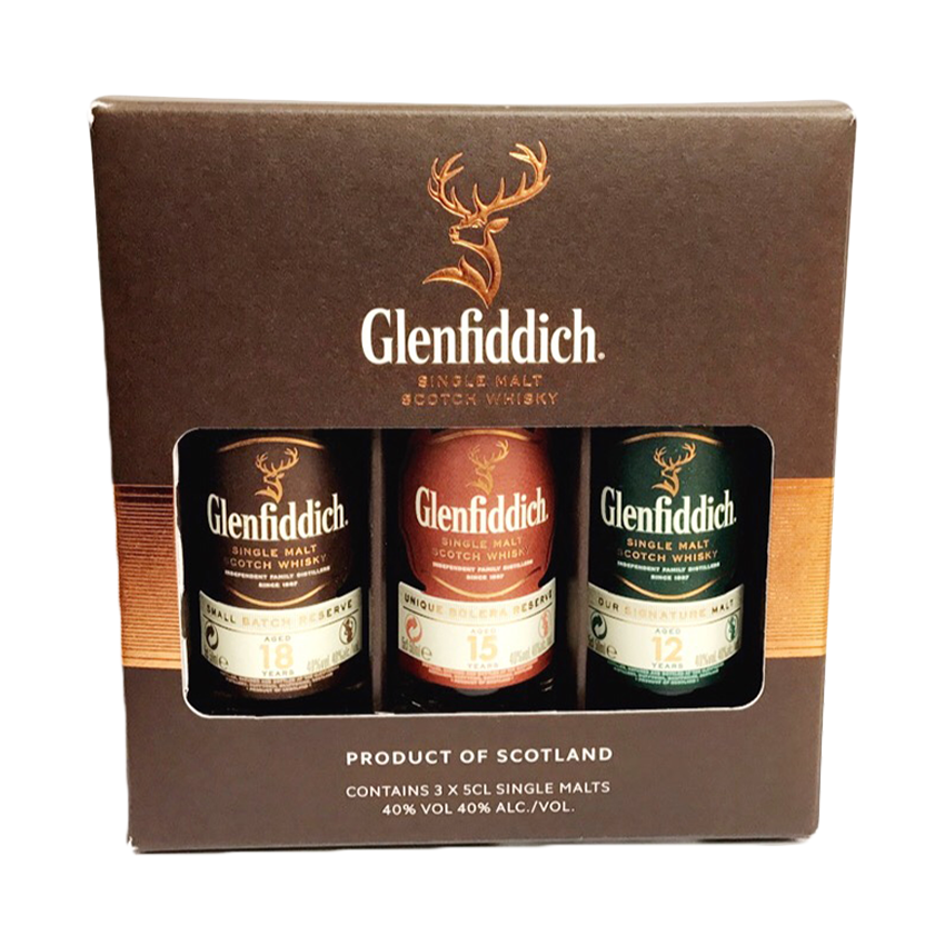 Glenfiddich Miniature Triple Pack
