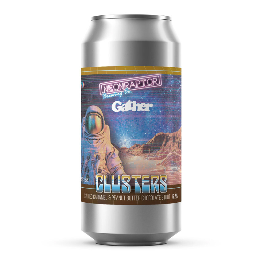 Neon Raptor x GATHER Salted Caramel Clusters Stout