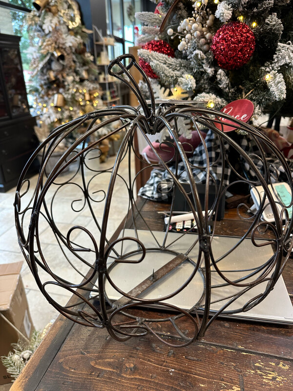 Large Wrought Iron Pumpkin