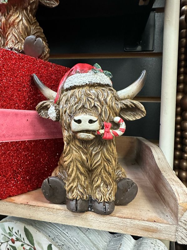 HH Candy Cane Highland Cow Xmas 4.5x3.5