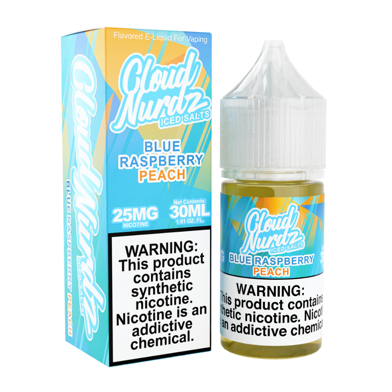 CLOUD NURDZ ICED- Peach Blue Raspberry Salt 30ml