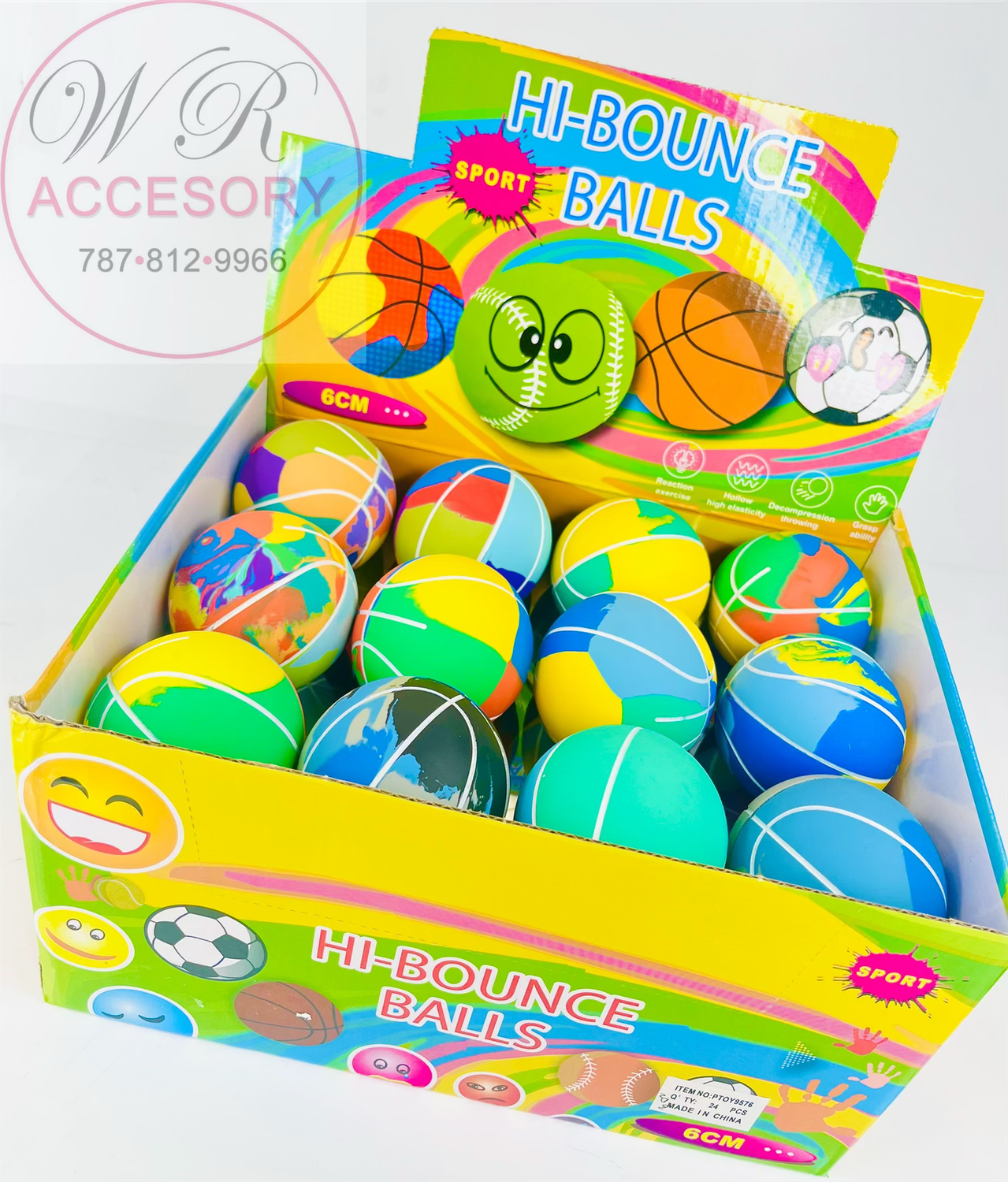 PTOY9576 Hi-bounce balls 24pcs
