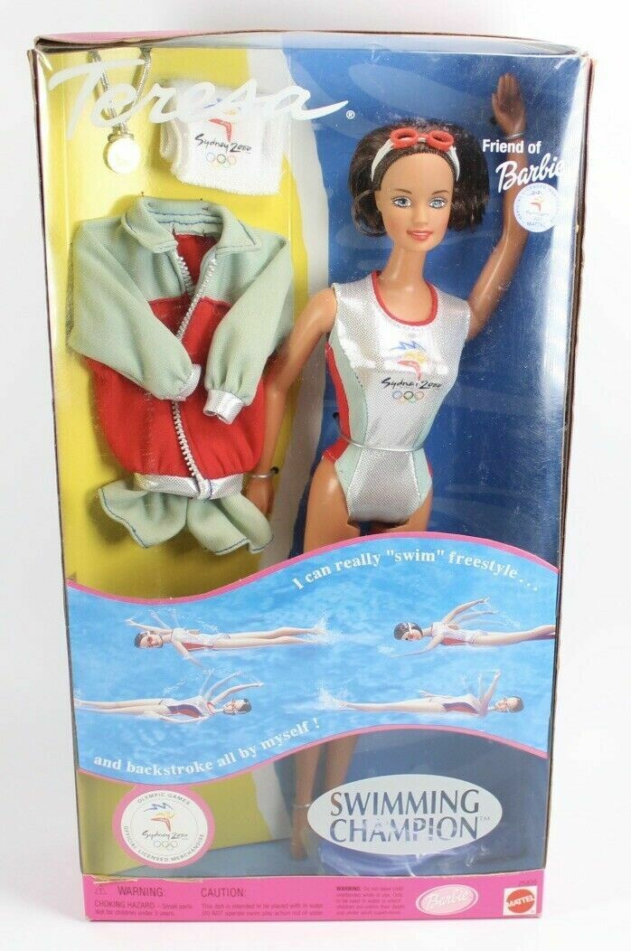 2000 Sydney Olympics Swimming Champion Teresa Barbie Doll BNIB