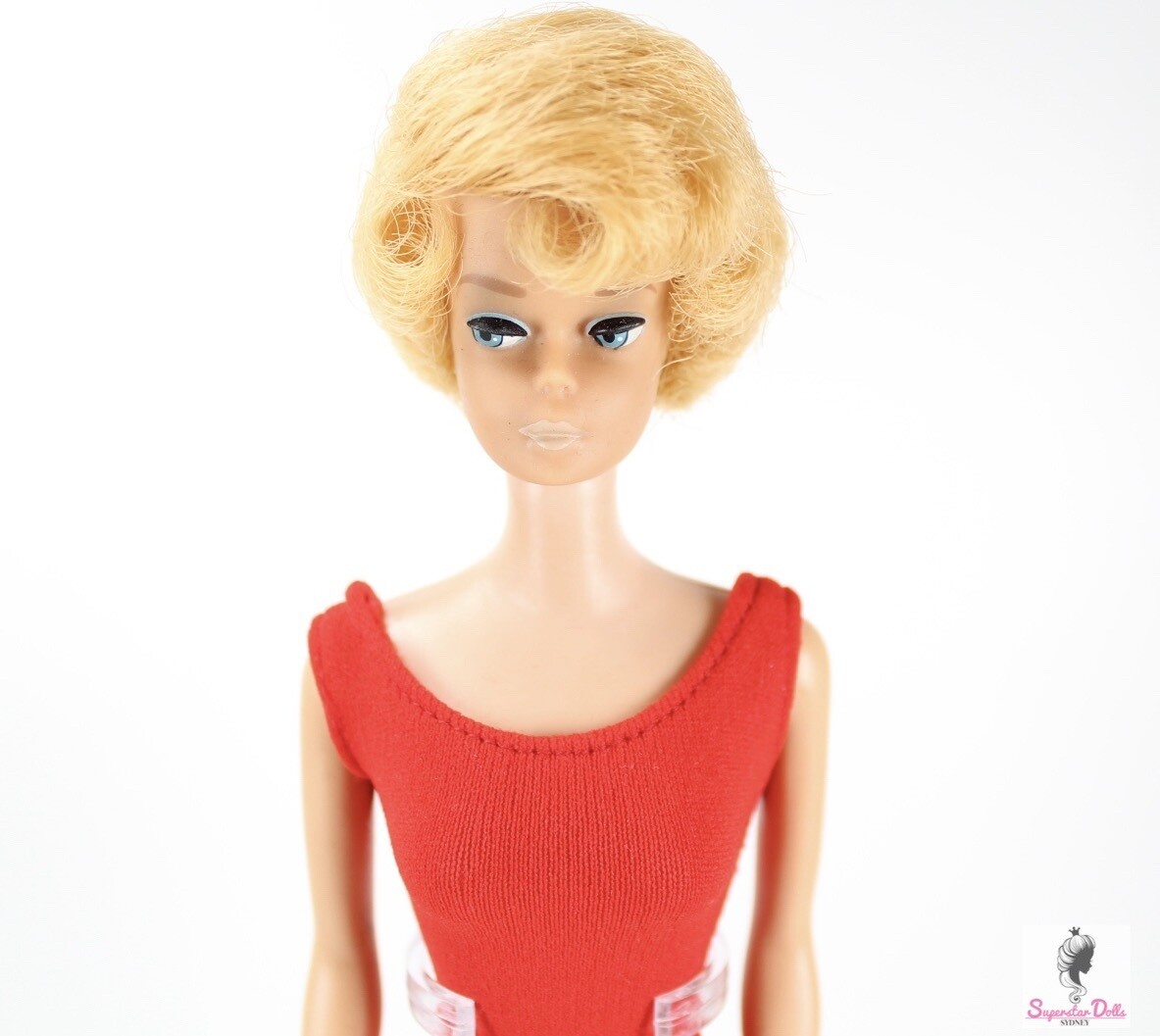 Vintage 1960 62 Blonde Side Part Bubble Cut Barbie Doll