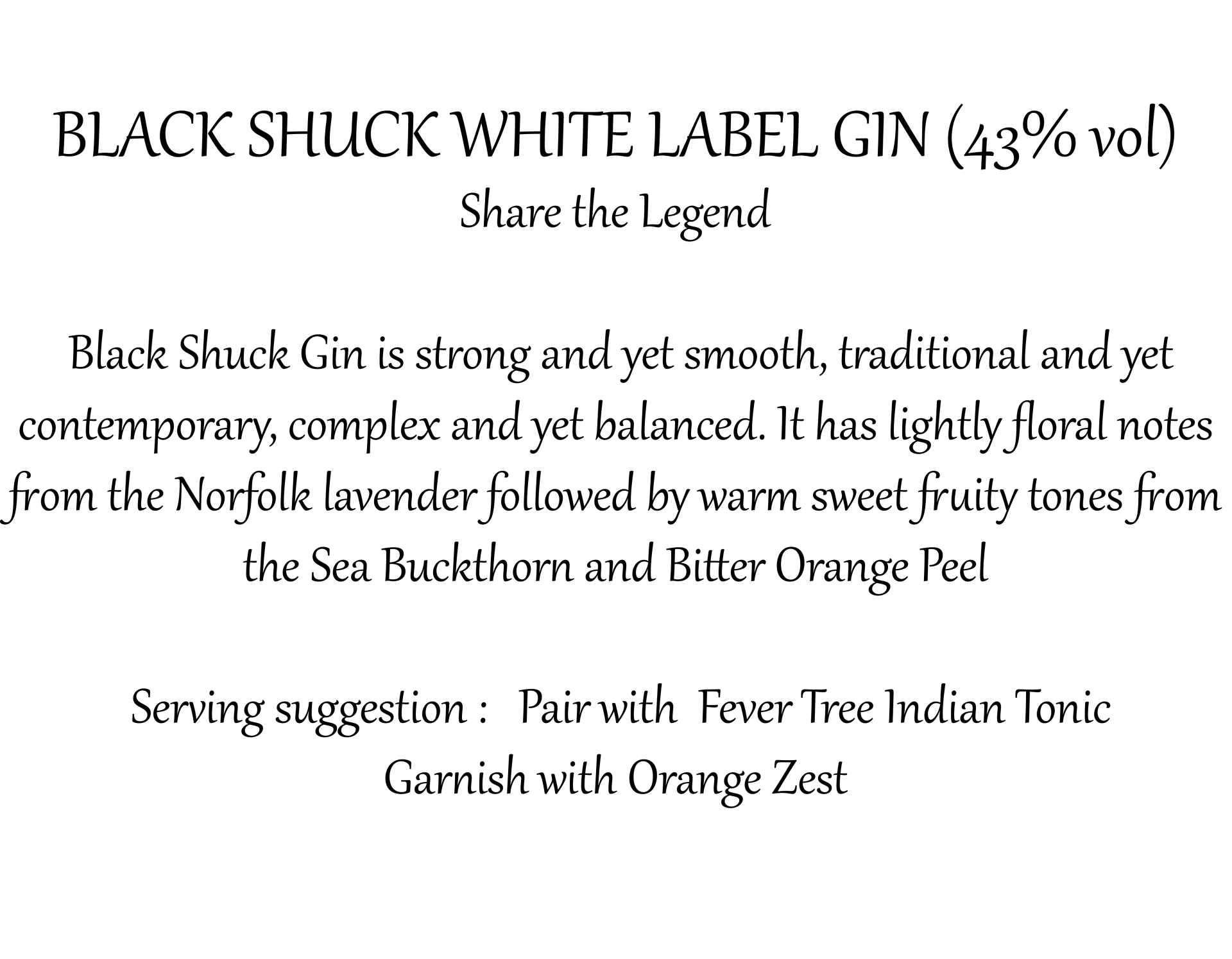 Black Shuck White Label Gin 43% vol