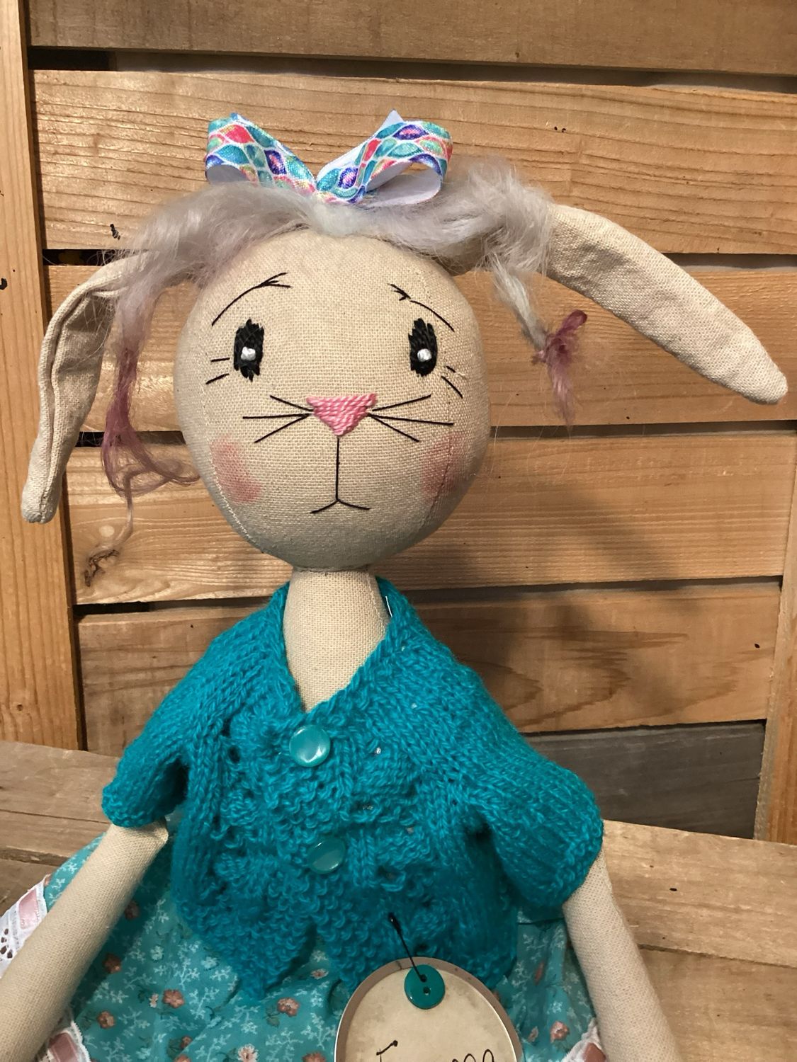 Bunny Dolly ~ OOAK ~ With Her Sweet Bunny Dolly ~ Emma