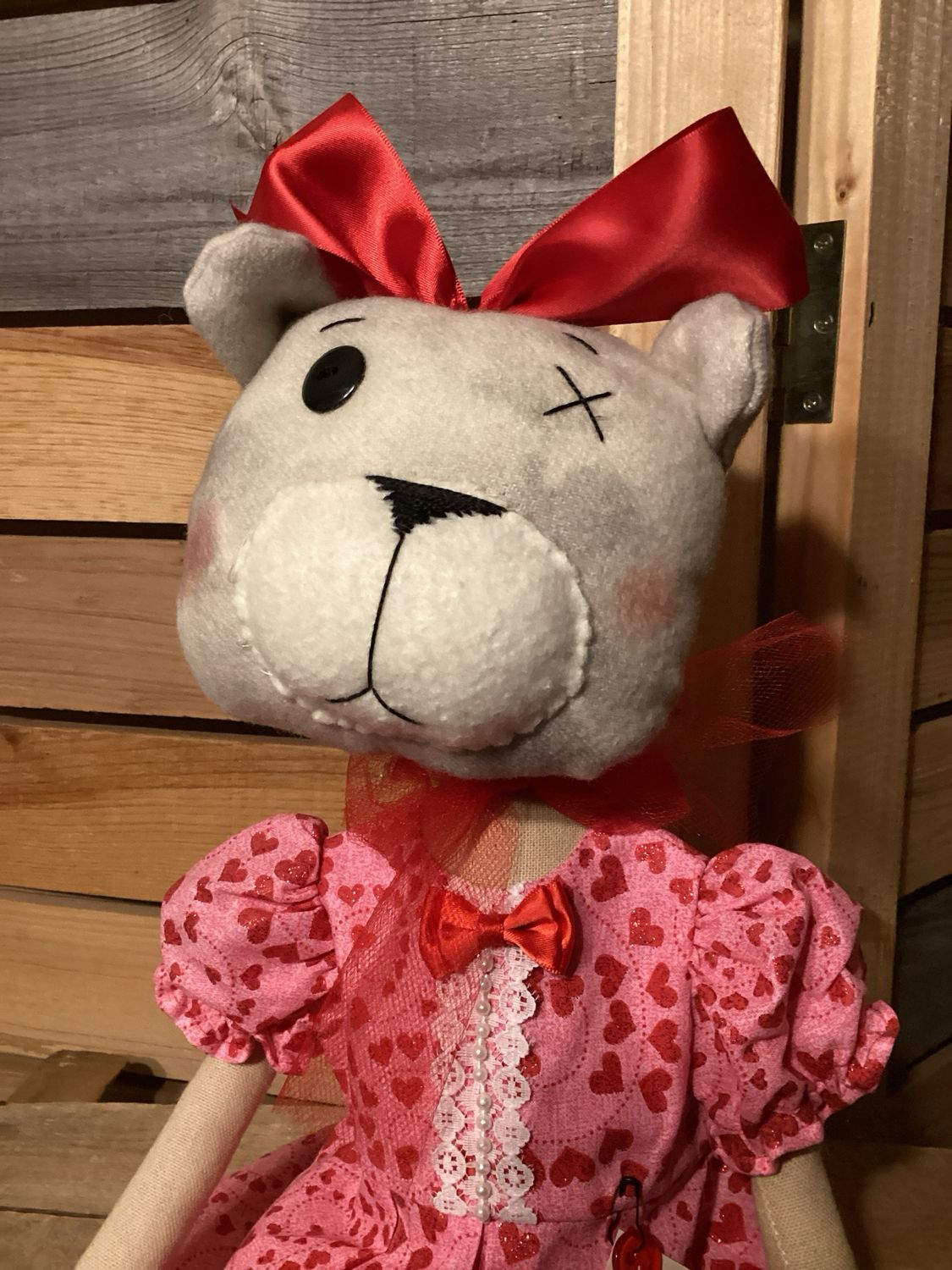 Just Listed ! Valentine’s Teddy Doll ~ OOAK ~ Frannie