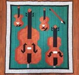 Guitars Quilt Pattern with 3 sizes, instant download PDF