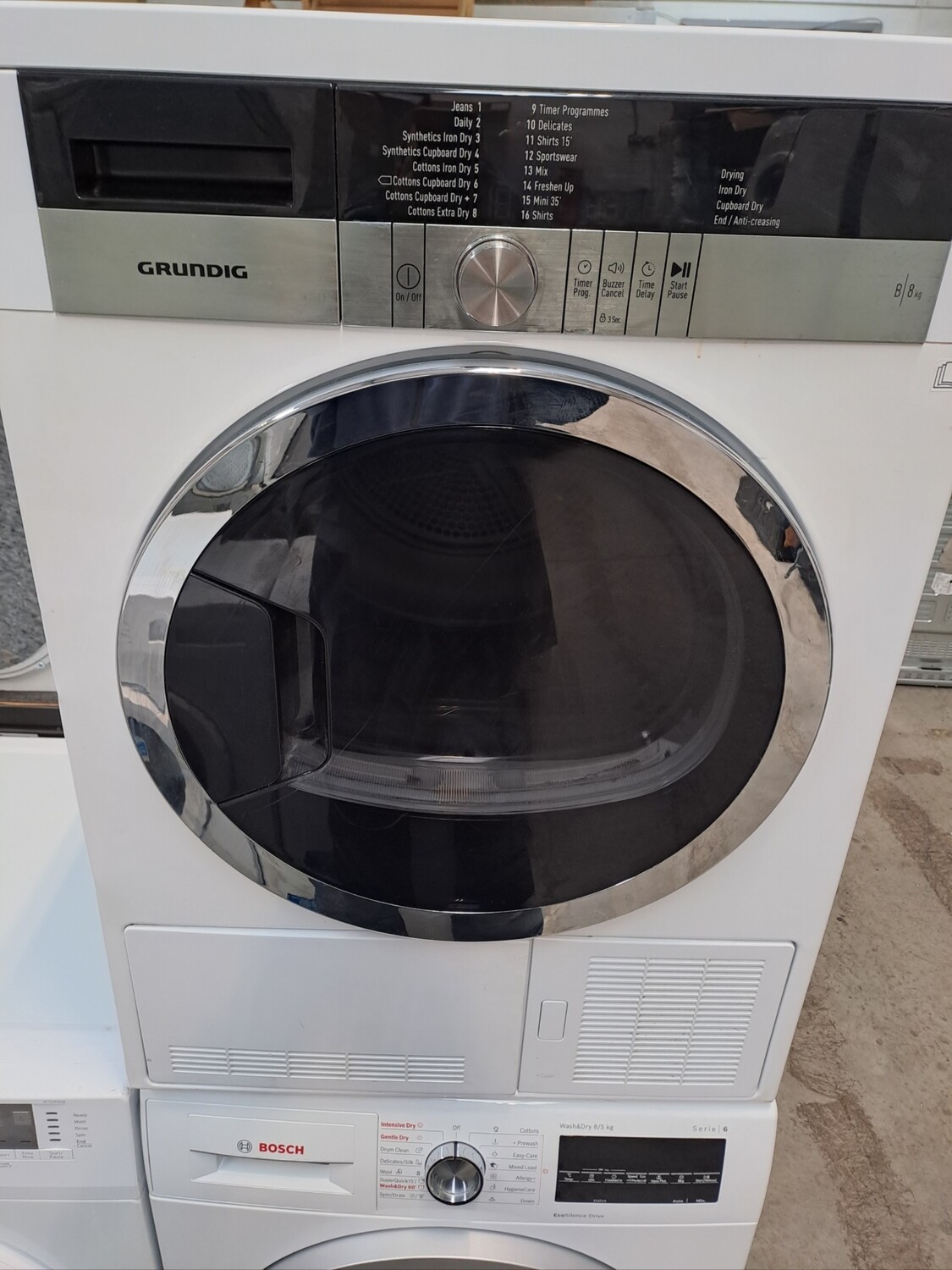 Grundig GTN38110GCW 8kg Condenser Dryer White