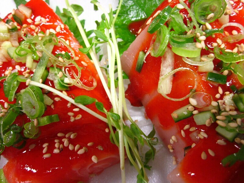 Spicy Tuna & Salmon Sashimi