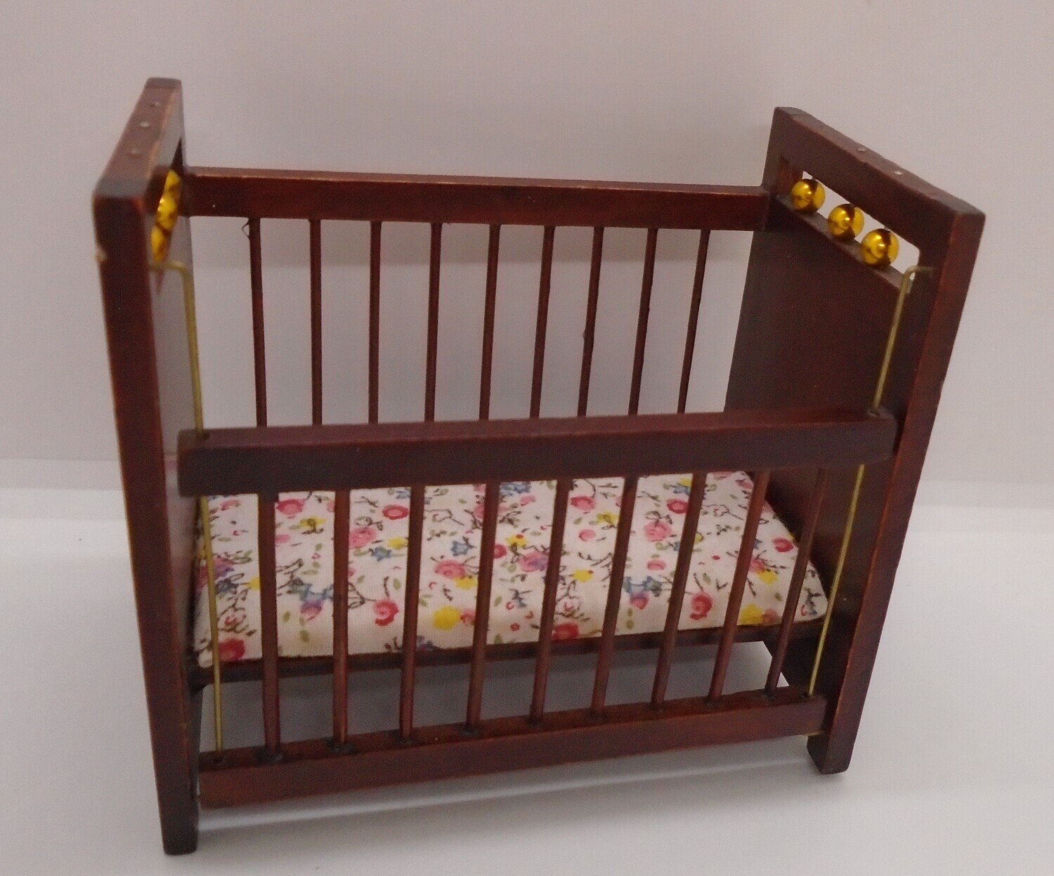 DARK WOOD DROP SIDE COT