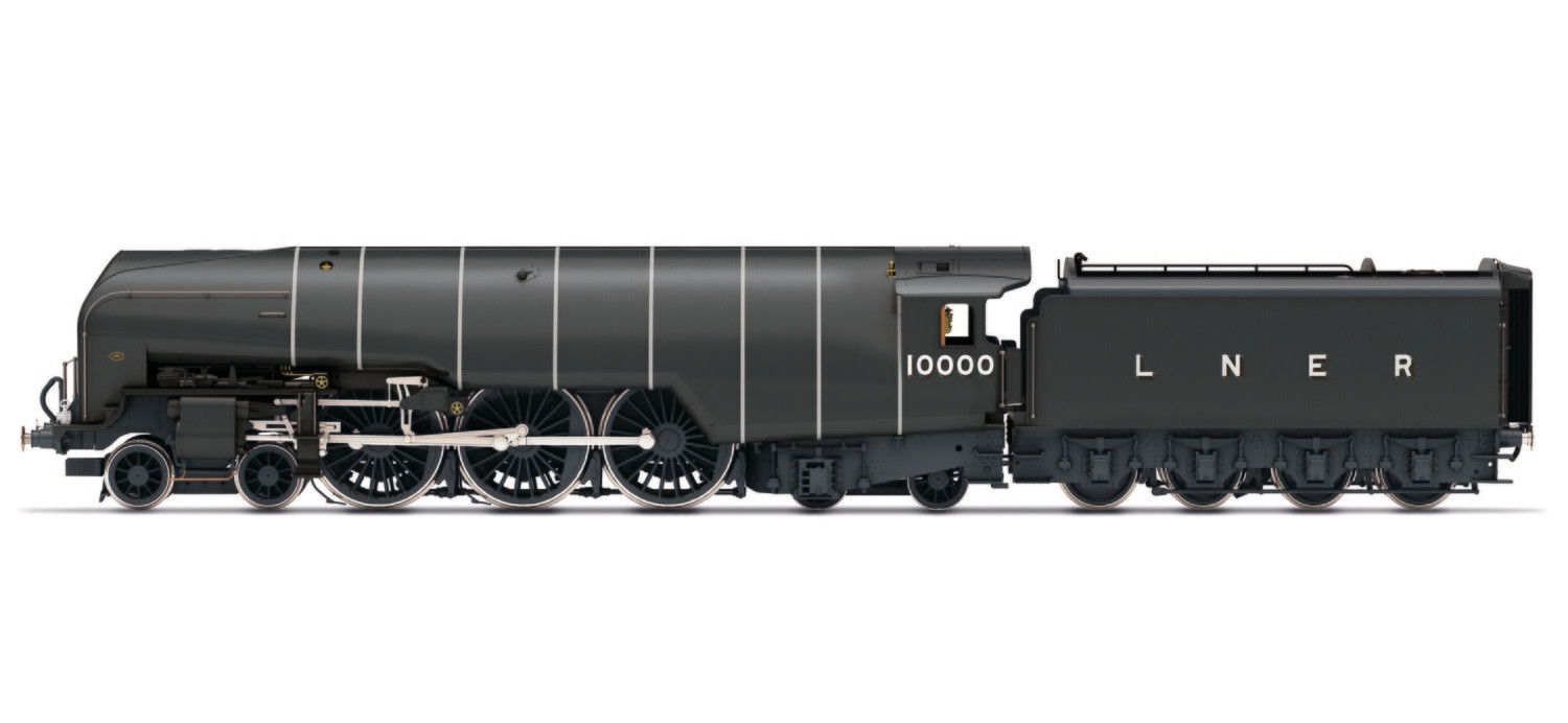 Hornby R30126 LNER, W1 Class 'Hush Hush' (Smoke Lifting Cowl), 4-6-4 ...