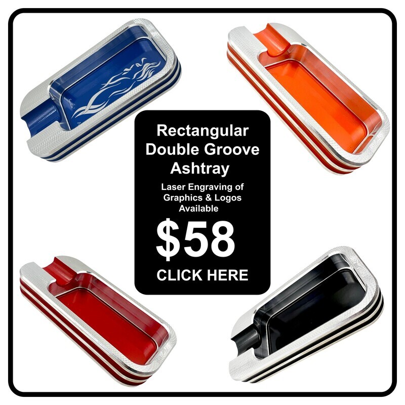 Rectangular Double Groove Ashtray