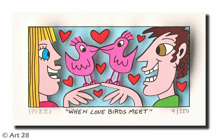 James Rizzi -WHEN LOVE BIRDS MEET