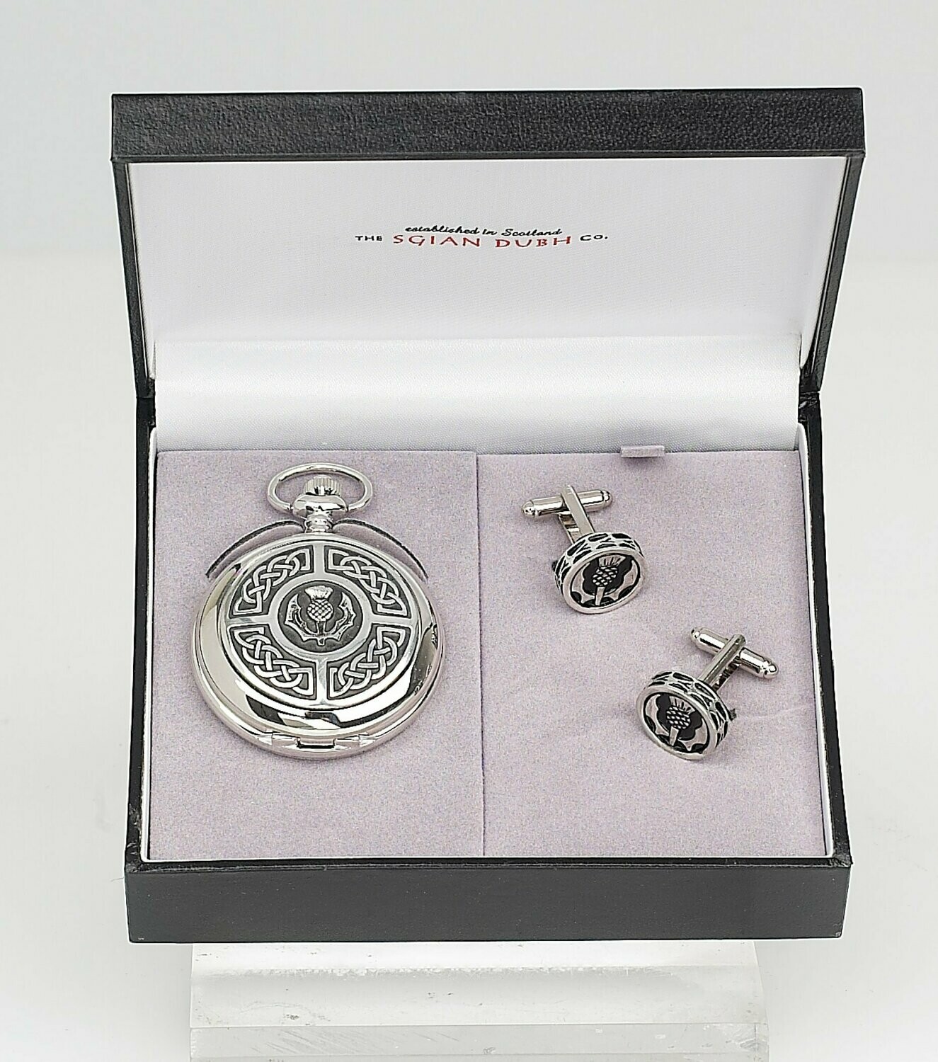 Celtic and Thistle Pocket Watch Gift Set