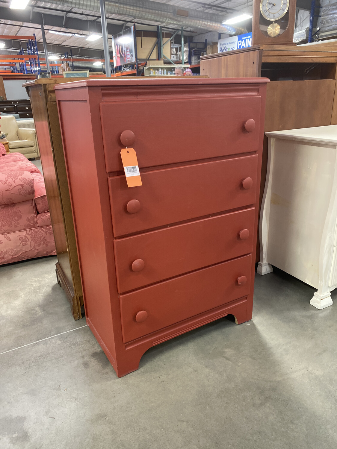 RED CHEST OF DRAWERS