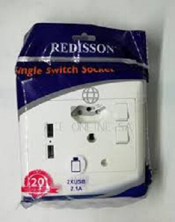 Redisson Wall Switch Socket Double 2USB e Suku