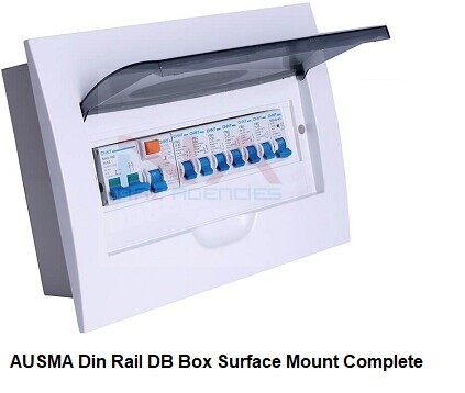 AUSMA Din Rail DB Box Surface Mount Complete