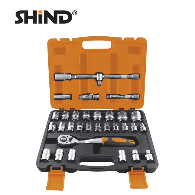 Shind-1/2" Drive Ratchet 32 pcs Wrench Socket Set