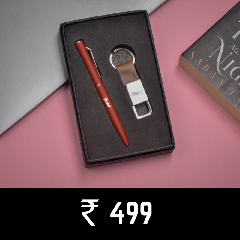 Customised Pen & Keychain Combo