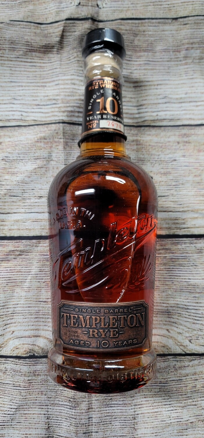 Templeton 10year Rye Whiskey 750ml