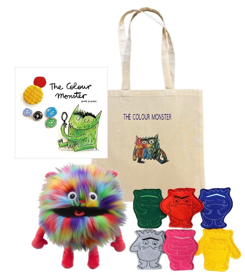 The Colour Monster Puppet & Finger Puppet Story Sack Book Set - Story ...