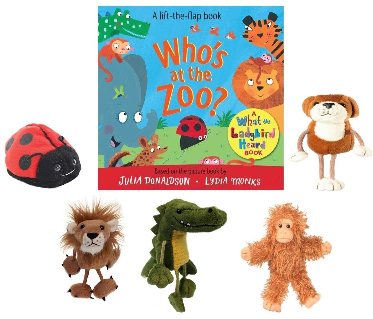 Who's at the Zoo? Puppet Story Sack Book Bag Set