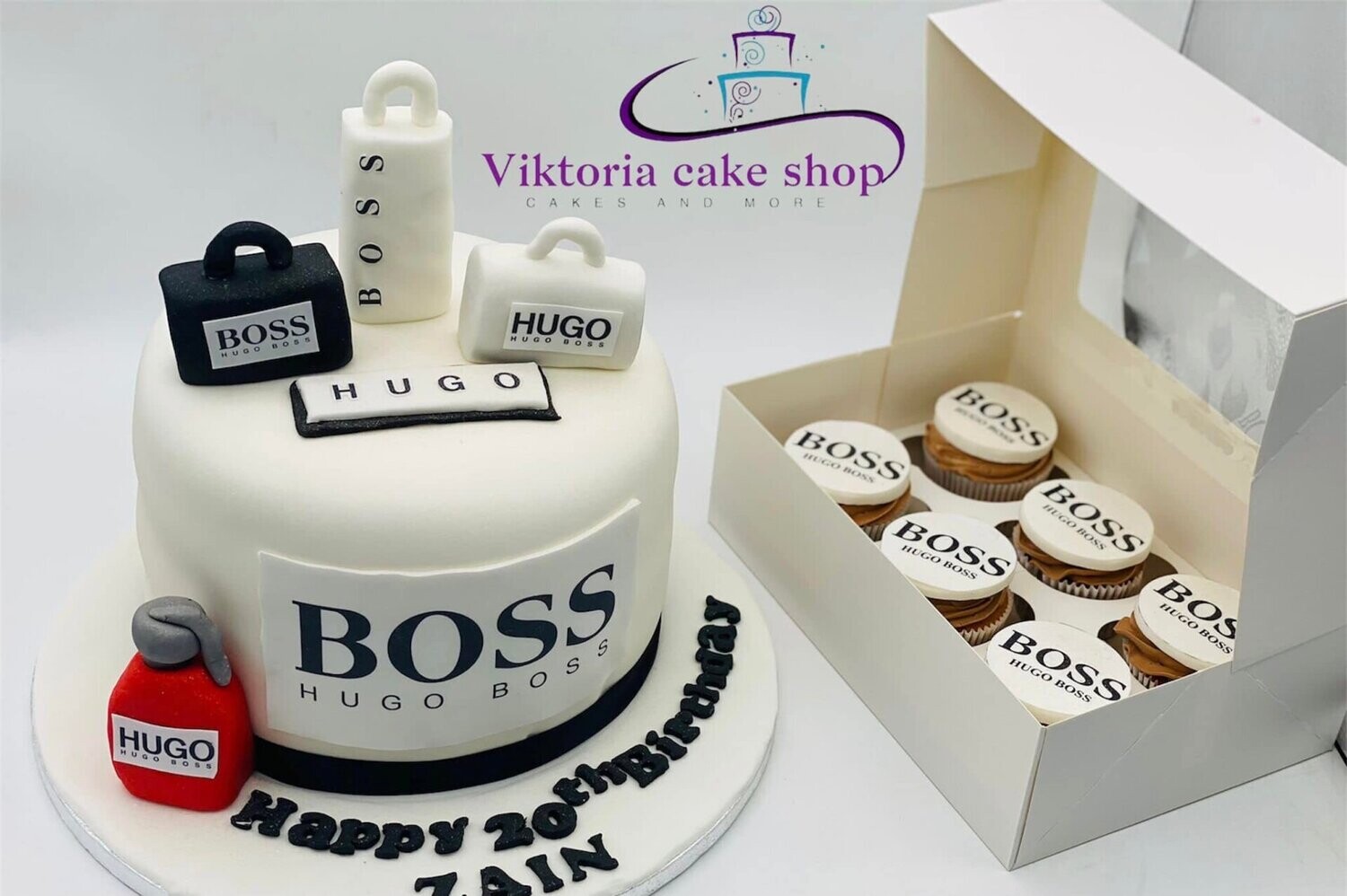 Elegant Royal Icing Cake HUGO BOSS