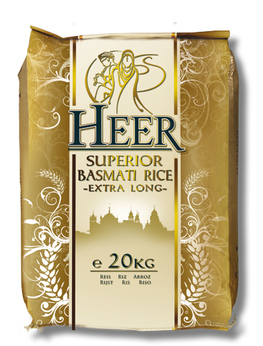 HEER SUPERIOR BASMATI RICE (EXTRA LONG) 20KG (Delivery in BRUSSELS ...