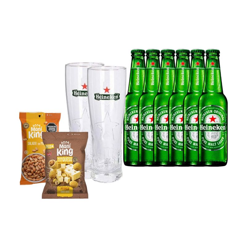 KIT HEINEKEN + 2 VASOS