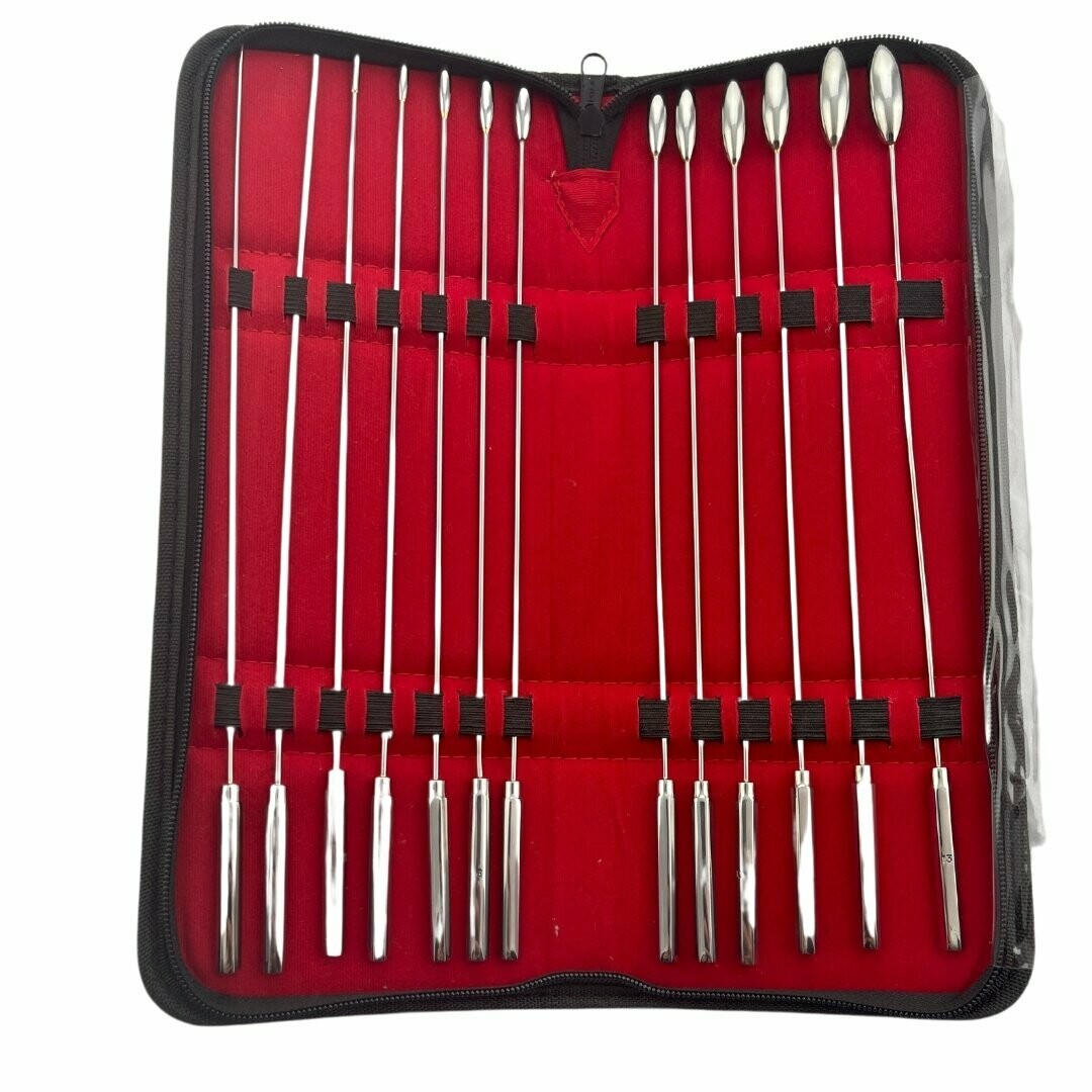 No Mercy Steel - Stainless Steel Urethral Sounding Kit Rosebud 8-Piece