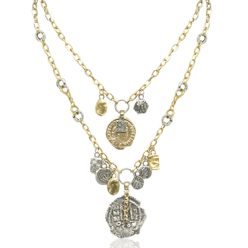 Tat2 Designs Two-Tier Mini Allure Charm Necklace