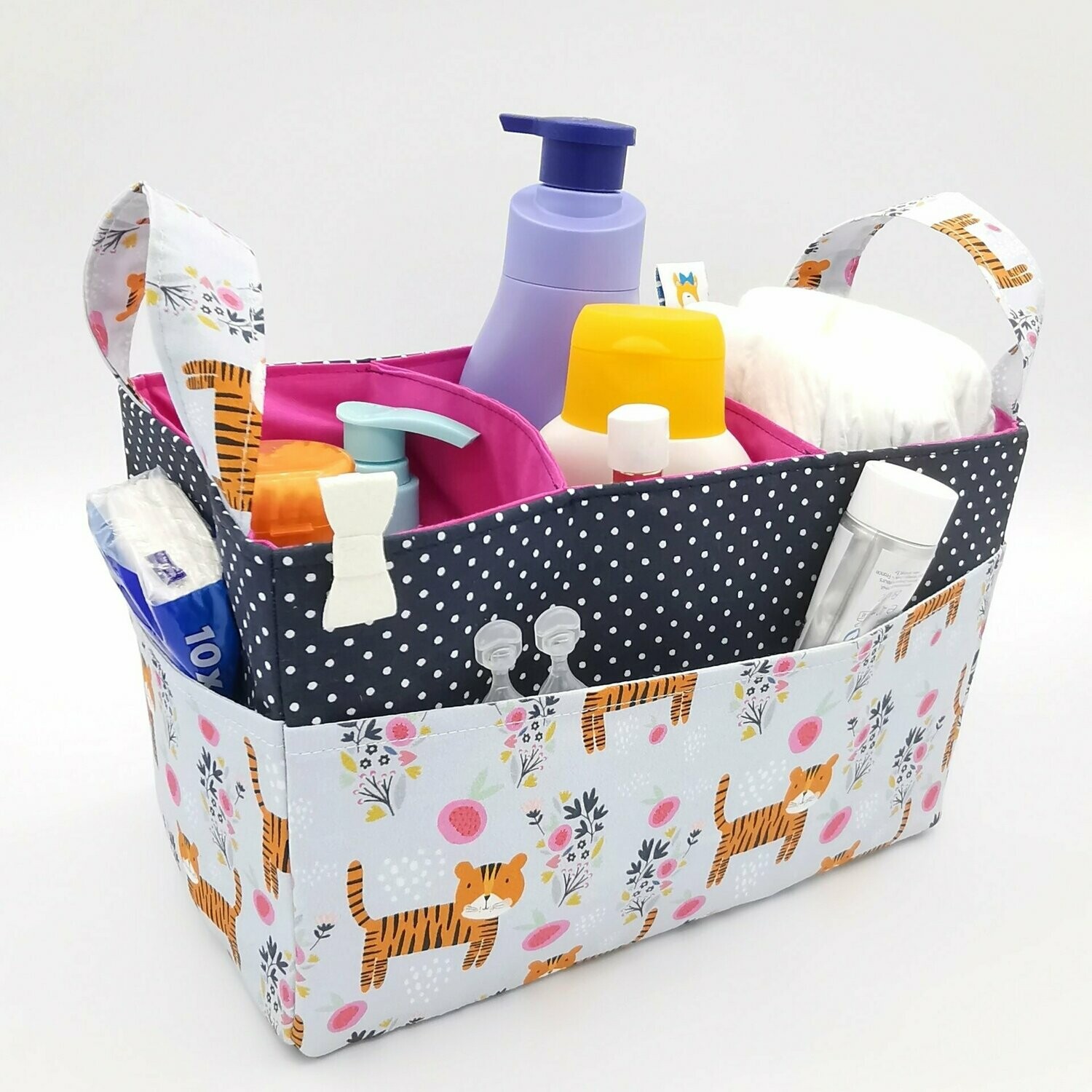 Organisateur / panier de table à langer "Tigres"