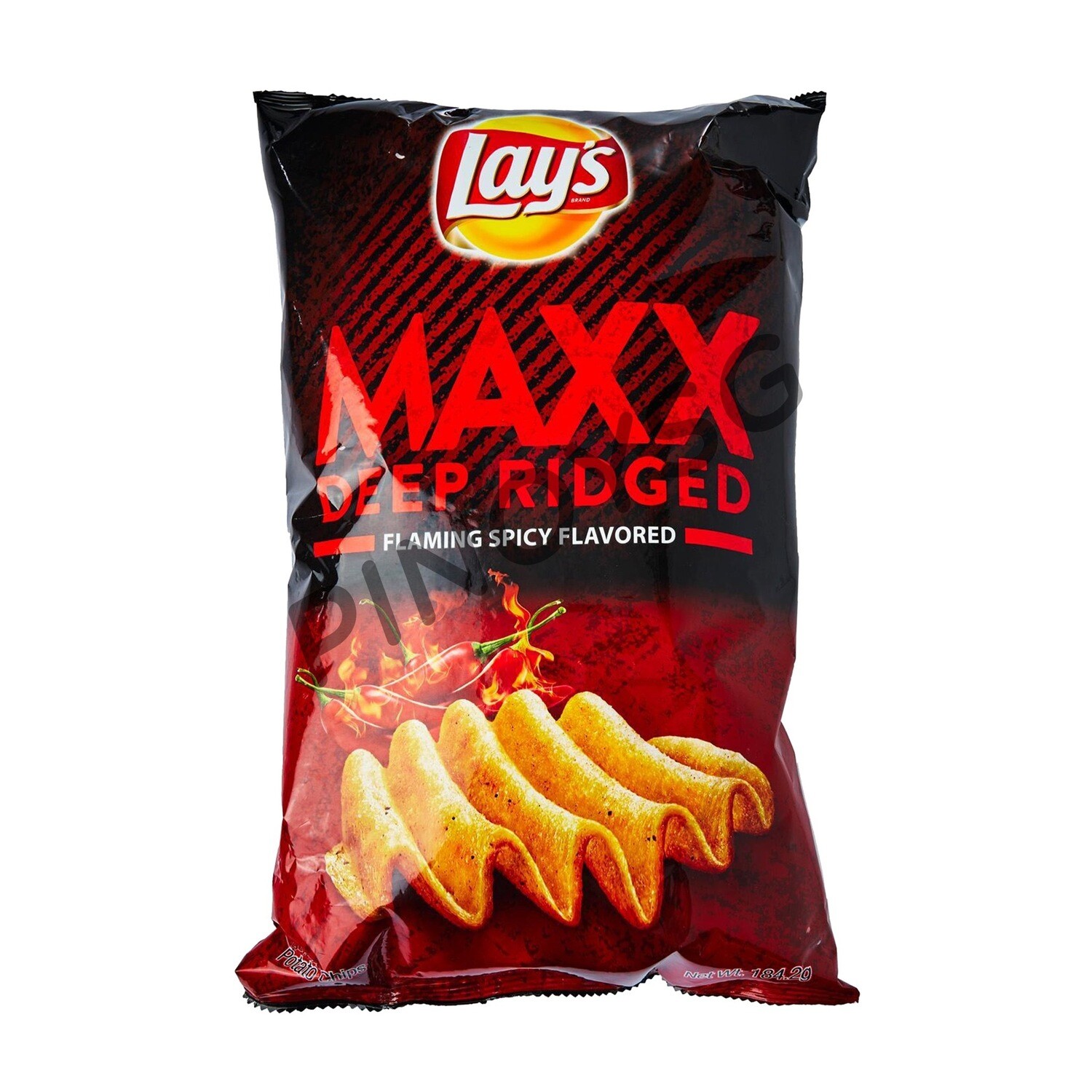 Lays MAXX Deep Ridged Flaming Spicy Flavor