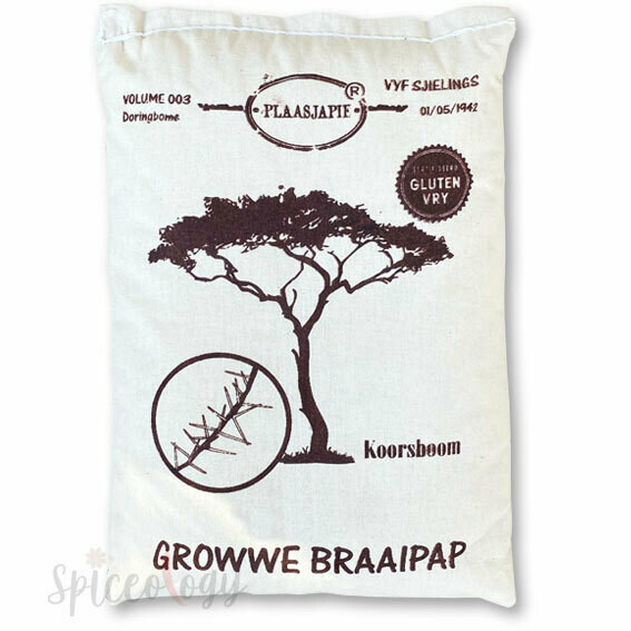 Plaasjapie, Koorsboom Growwe Braaipap - 1LB