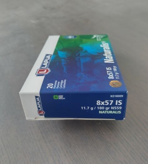 Lapua Jagdpatrone 8x57IS Naturalis 180gr 11,7g bleifrei